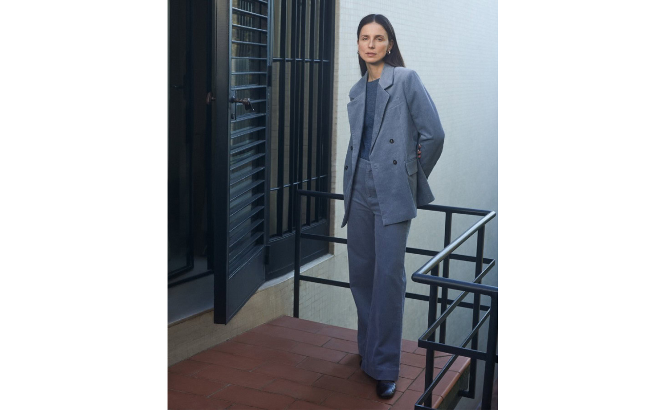 Blazer Pana Algodón Azul | Elegancia y Comodidad